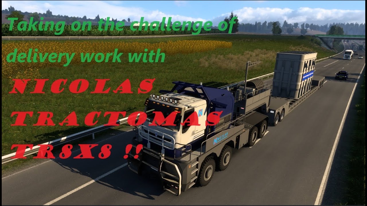 I tried delivery driving with Mods ”Nicolas Tractomas TR8X8 ...