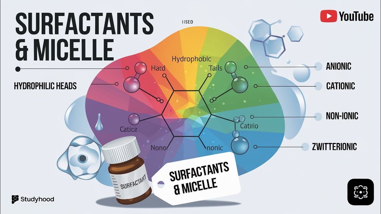 Surfactants & Micelles | Types, Formation & Applications in Pharmacy ...