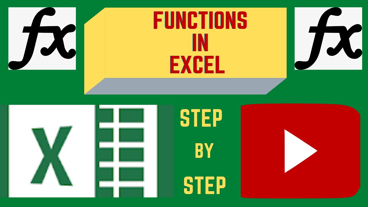 How We Use Functions In Excel YouTube How We Use Functions In Excel YouTube