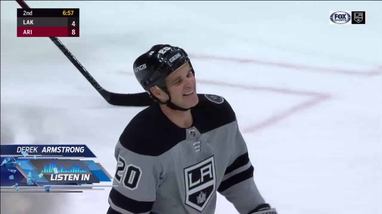 Derek Armstrong Mic'd Up: LA Kings vs Arizona Coyotes Alumni Game - YouTube