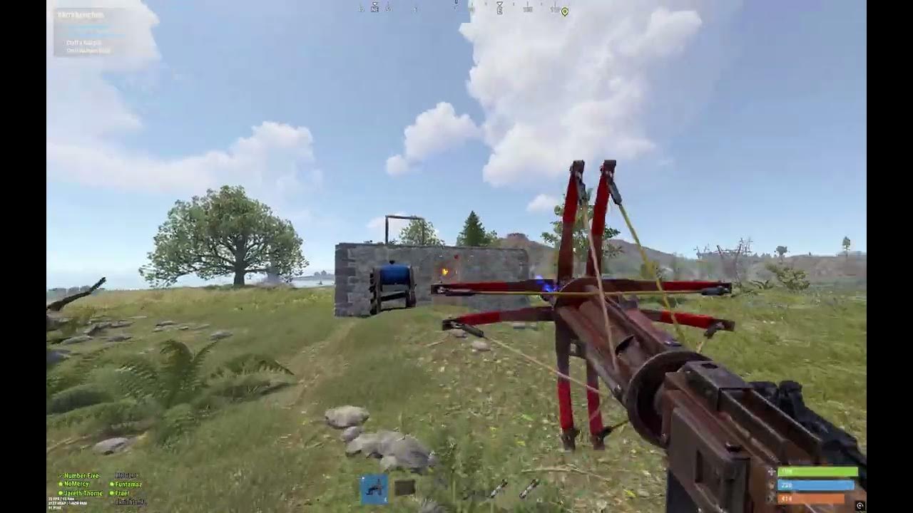 old raid style new crossbow at primative server #rust #rustрейд #rustgame #rustraid #gaming ...