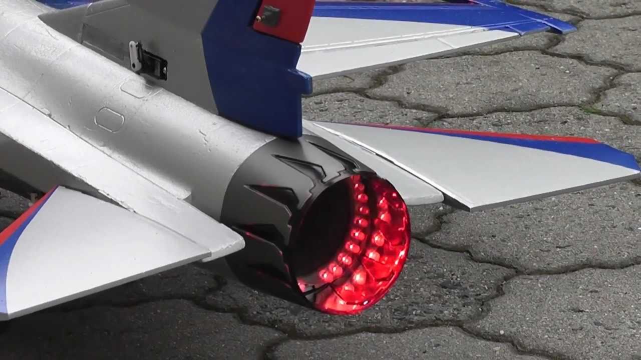 RCLander F-16 Lights Test - YouTube