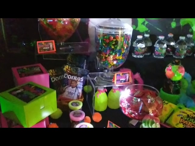 Glow In The Dark Candy Table