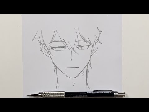 رسم انمي سهل | تعلم رسم ولد انمي خطوة بخطوة باستخدام قلم رصاص فقط