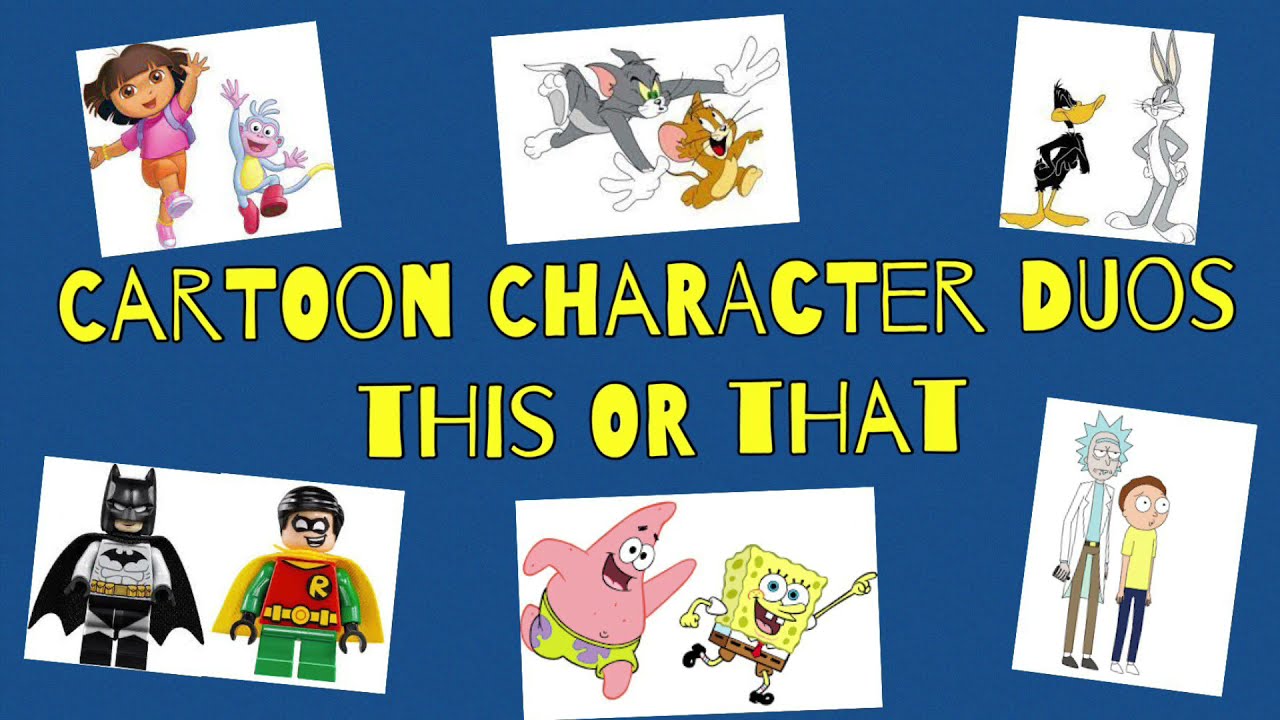 Cartoon Character Duo This or That Warm-up/Brain Break Activity - YouTube
