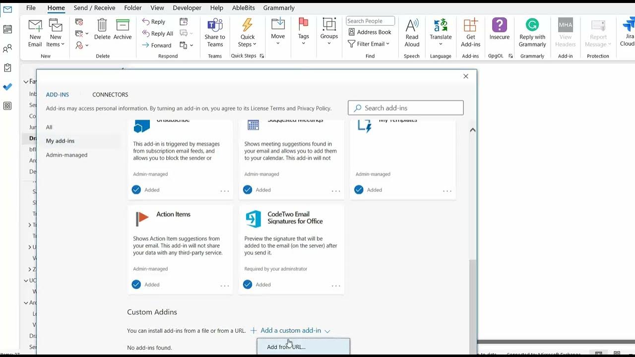 Outlook Add In Manifest File Set up - YouTube