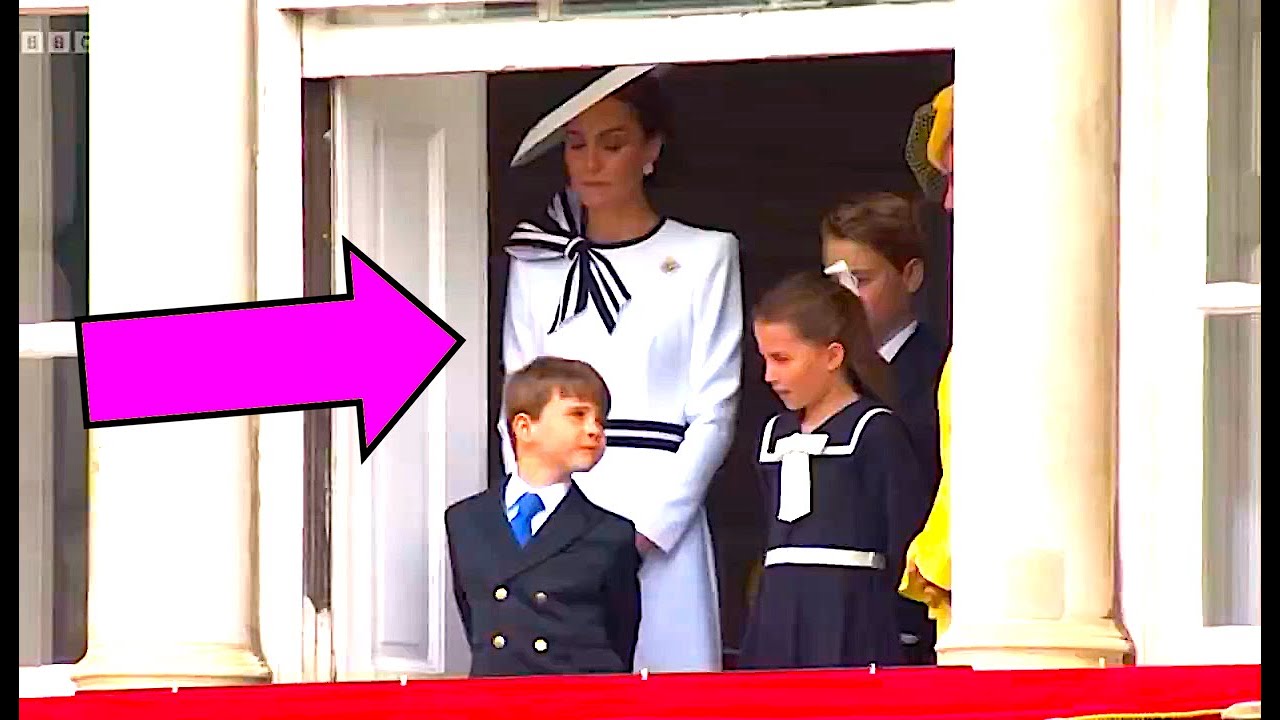 Kate Middleton & Dancing Prince Louis Trooping The - YouTube