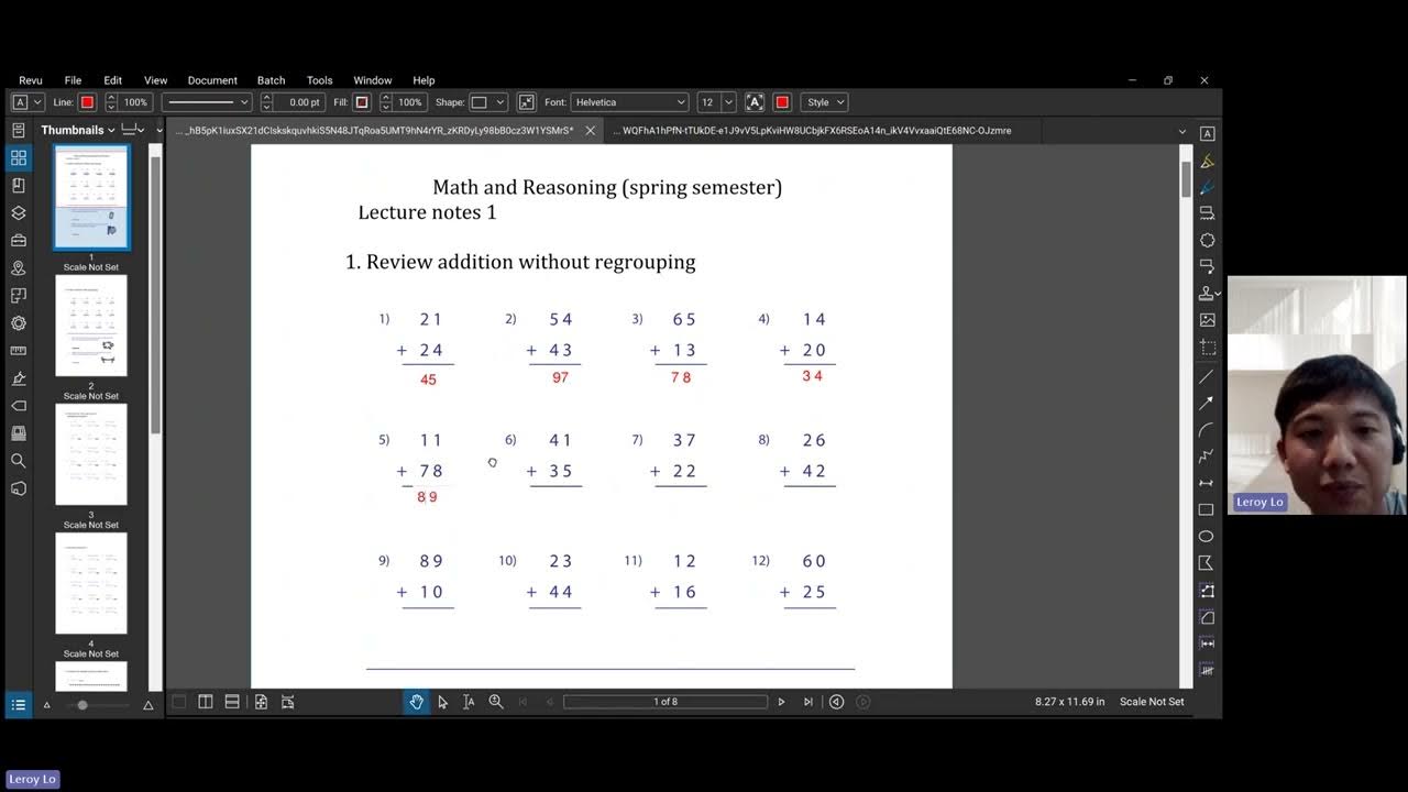 1-Addition without grouping- 02-Math and Reasoning- Elementary School Math - YouTube