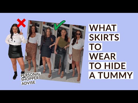 WHAT SKIRTS TO WEAR TO HIDE A TUMMY | FLATTERING TYPES OF SKIRTS | FLATTEN FUMPA