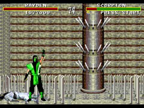 Mortal Kombat Genesis Rare Reptile Fatality - YouTube