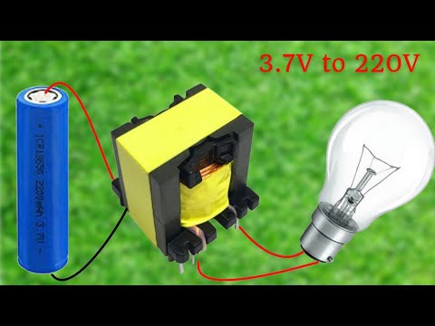 How To Make Simple Inverter 3.7v To 220v Tip35C,No IC - YouTube