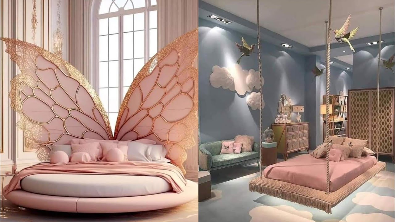 Beautiful Pink Bed room Ideas for Girls#homedecor - YouTube