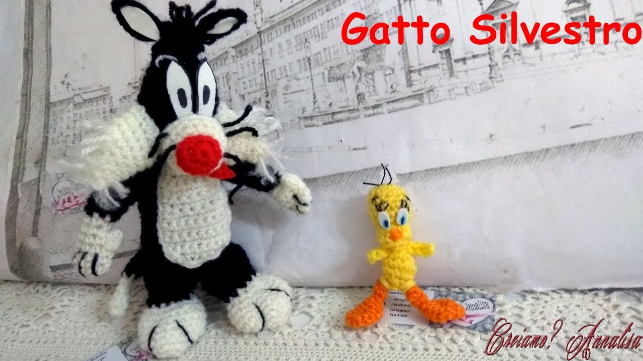 Gatto Silvestro amigurumi crochet uncinetto sylvan cat - YouTube
