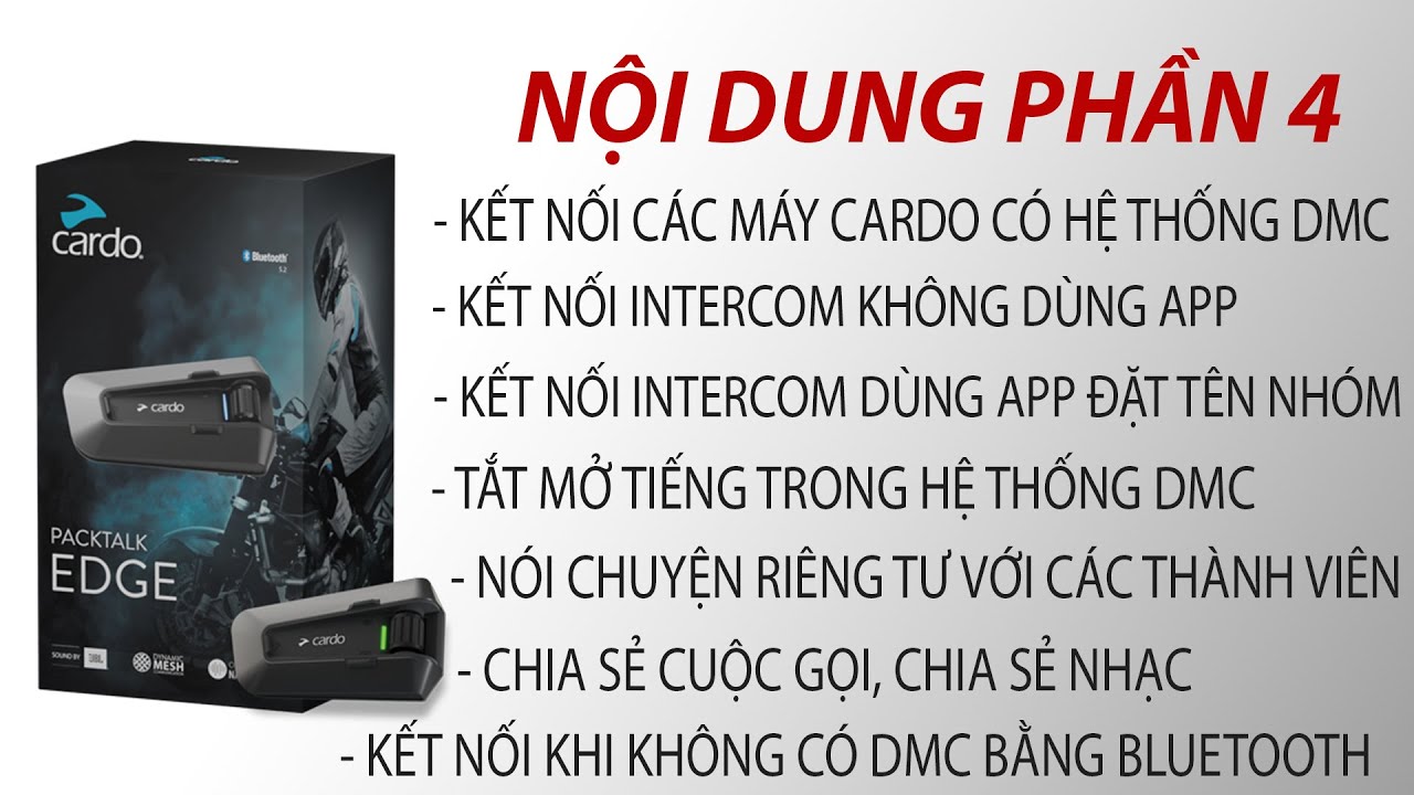 CARDO EDGE HƯỚNG DẪN CHI TIẾT CÁCH KẾT NỐI SỬ DỤNG PHẦN 4 - YouTube