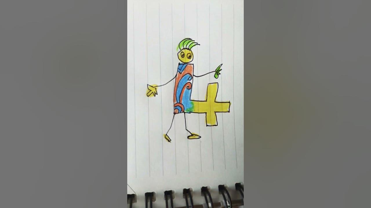 How To draw Number " 4 " To a Picture | Step - by - step - YouTube