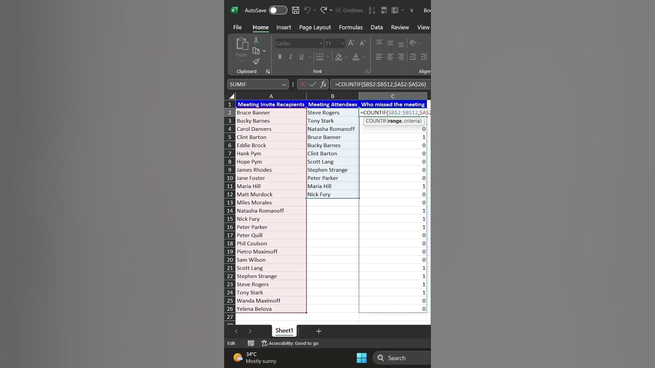 Difference between two lists using FILTER function - YouTube