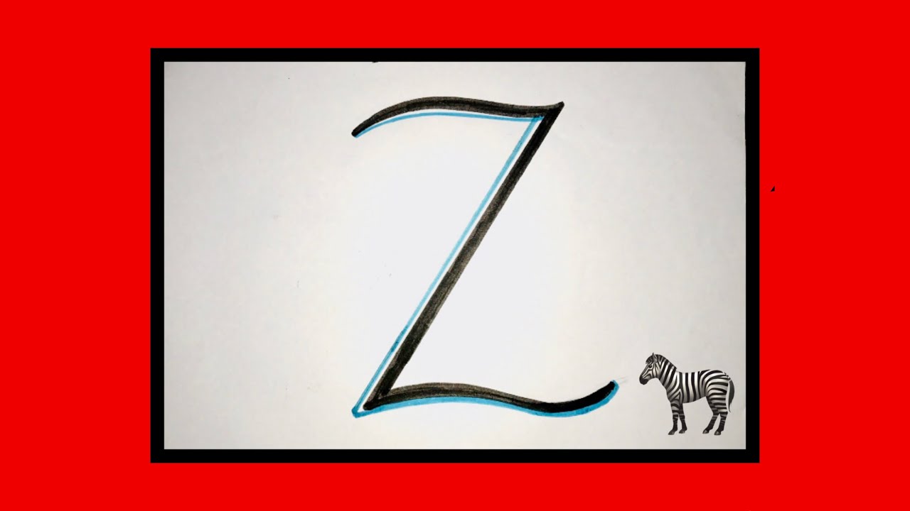 How to draw stylish Z || stylish alphabet || Calligraphy || How to draw ...