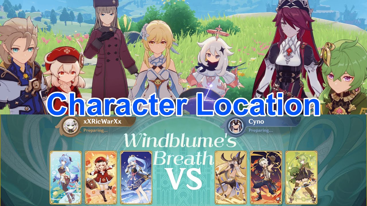 Character Location & Cyno TCG Battle | Windblume's Breath - Act 3 Event ...