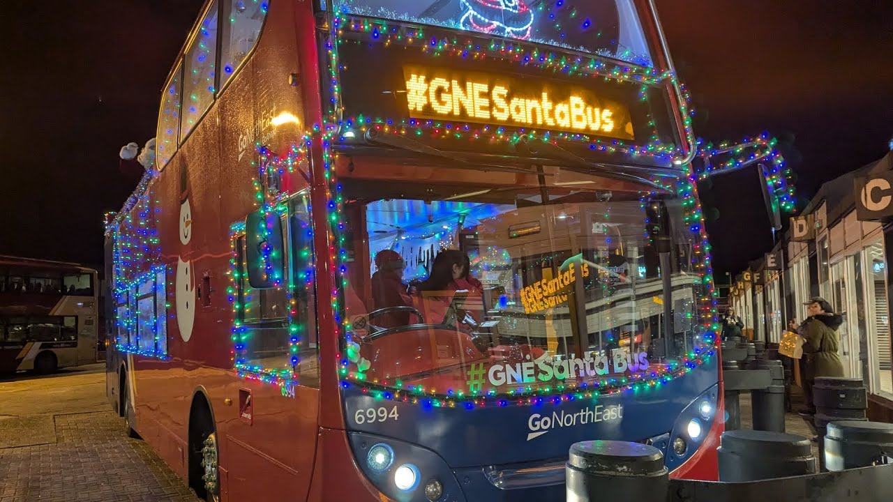 Advent Day 19, Go North East SB19 #GNESantaBus 2024 6994! Departing ...