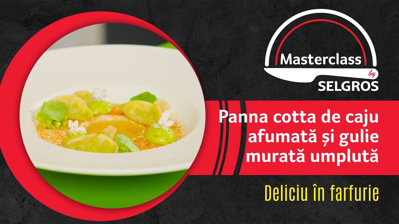Panna Cotta de Caju Afumata si Gulie Murata Umpluta cu Crema de Naut ...