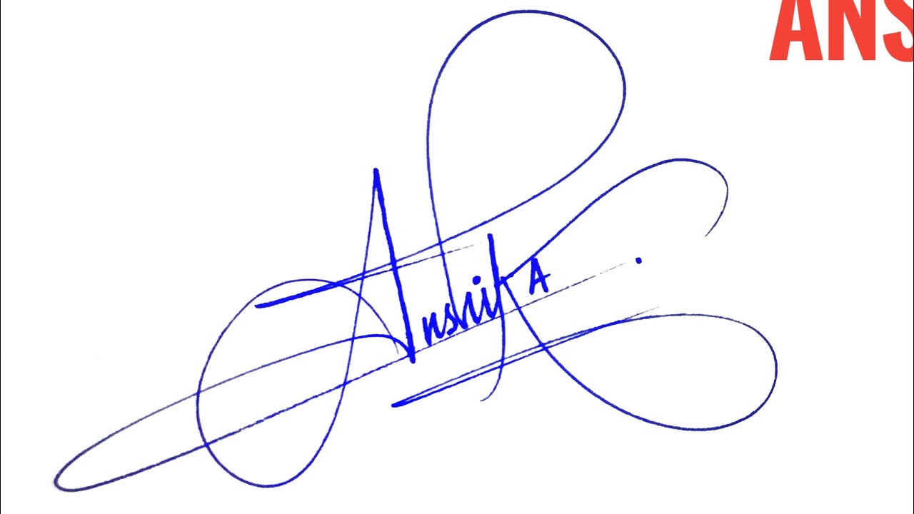 Create a signature with letter A | signature style of your name - YouTube