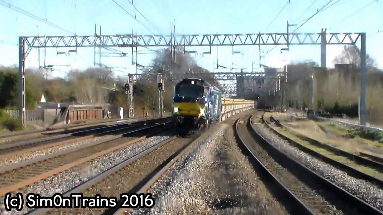 DRS Class 68, 68019 Brutus, 6U77 passing Rugeley Trent Valley (7th ...