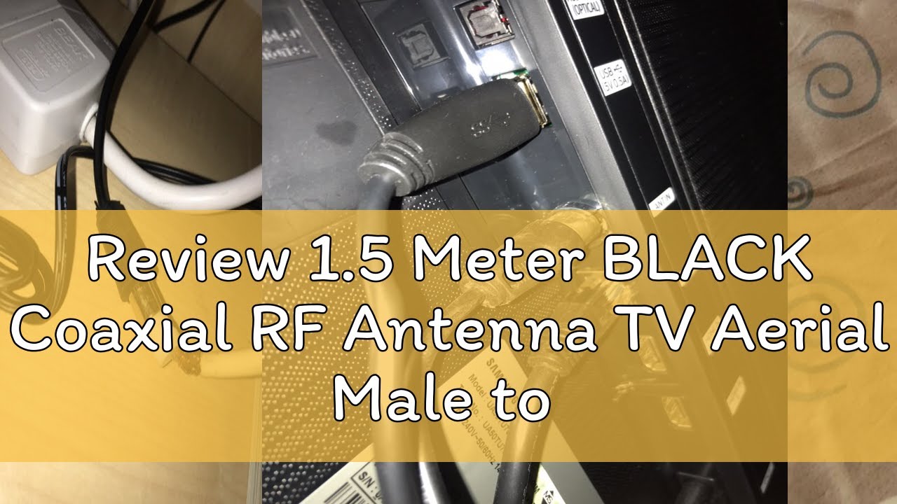 Review 1.5 Meter BLACK Coaxial RF Antenna TV Aerial Male to Male Lead ...