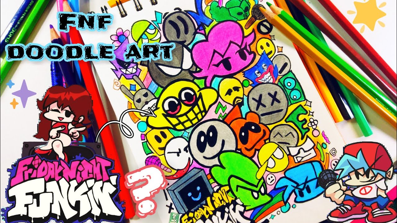 Drawing FRIDAY NIGHT FUNKIN health icon doodle/ how to draw fnf icons ...