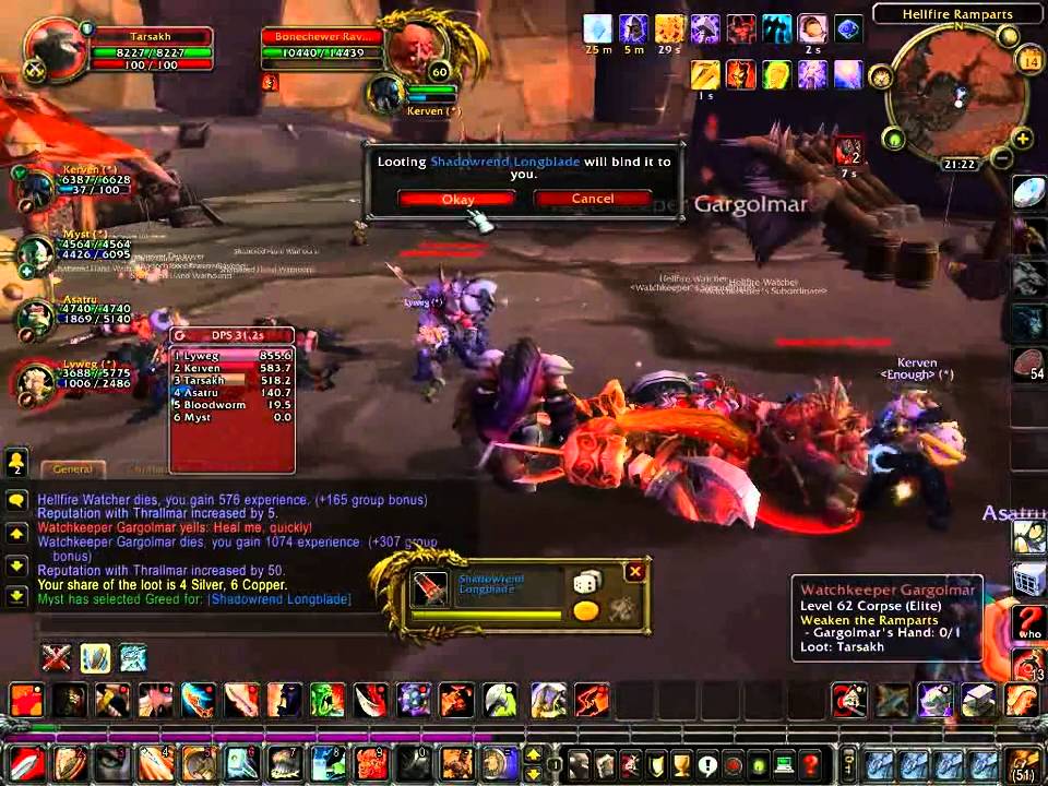 Gameplay footage: World of WarCraft (Hellfire Ramparts dungeon) - YouTube