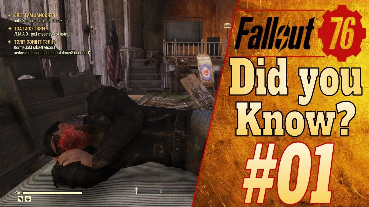Fallout 76 [Did you know?] Well Rested [1hr EXP +5%] and Well Tuned ...