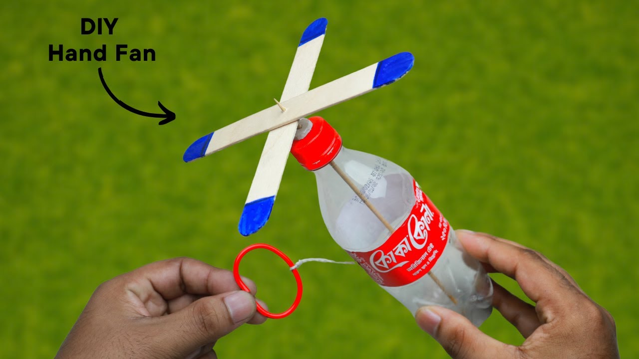How to make a simple fan from a plastic bottle at home very easily ...