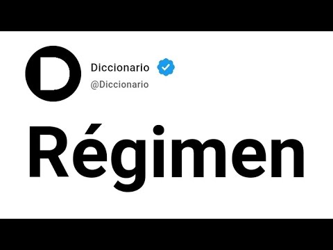 Régimen Significado En Español - YouTube