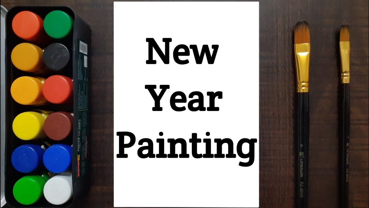 Easy new year painting for beginners step by step | Happy new year 2024 ...