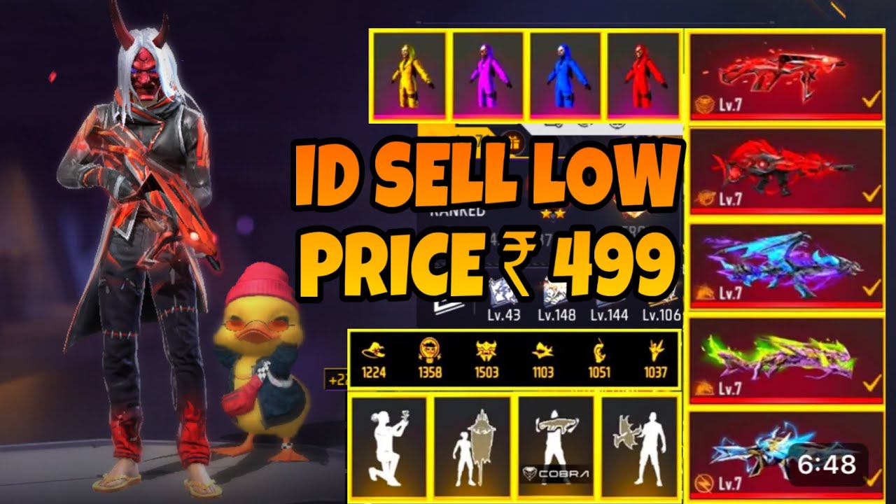 FREE FIRE ID SELL TODAY BD FREE FIRE ACCOUNT SELL TELUGU FF ID SELL BUY ...