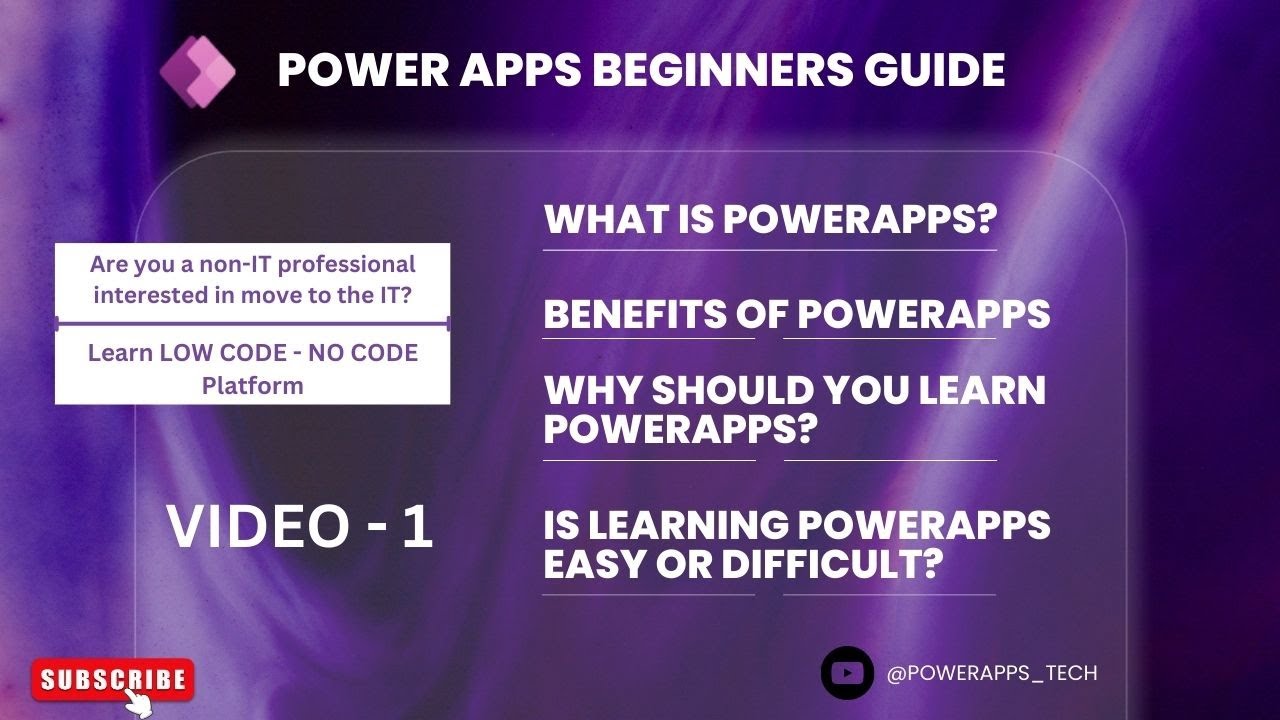 PowerApps beginners tutorial - Video 1 - YouTube