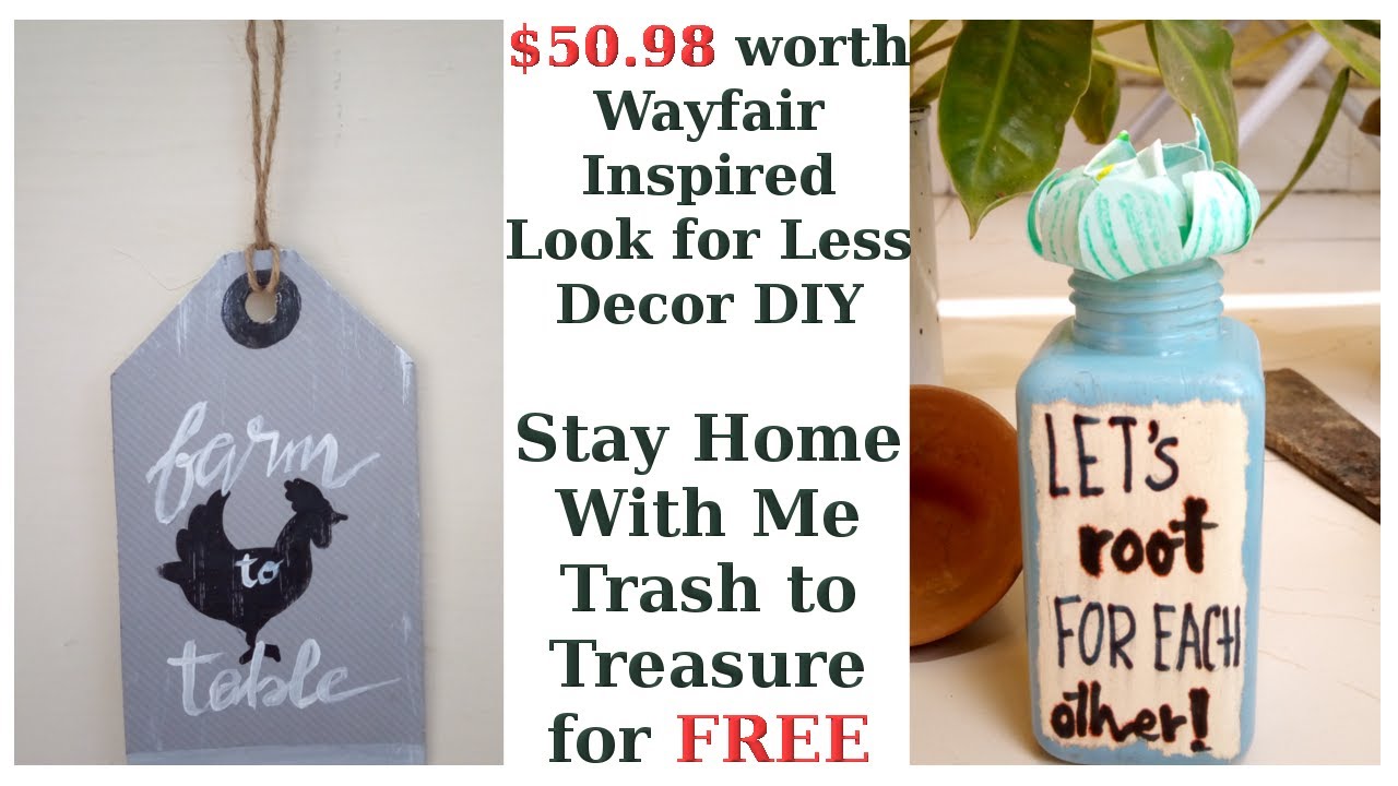 2 Wayfair Inspired Easy Boho Farmhouse Decor DIY Look for Less Trash to ...