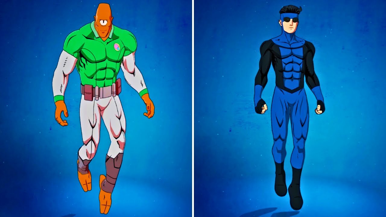 Fortnite - Allen the Alien & Invincible Blue Suit Skins Showcase (2025 ...