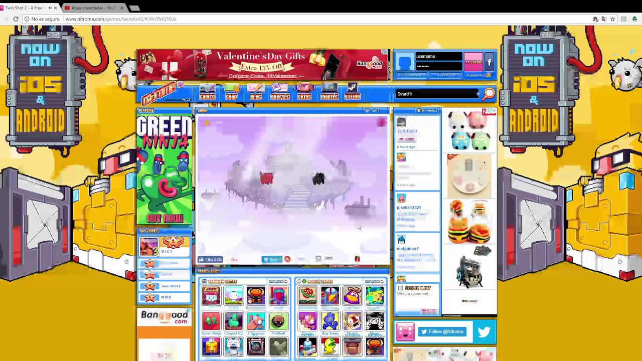 Twin Shot 2 A Free Multiplayer Game by Nitrome - YouTube