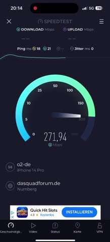 o2 speed-test @Nürnberg #germany #wifi #speedtest #speedcheck #5g #o2 # ...
