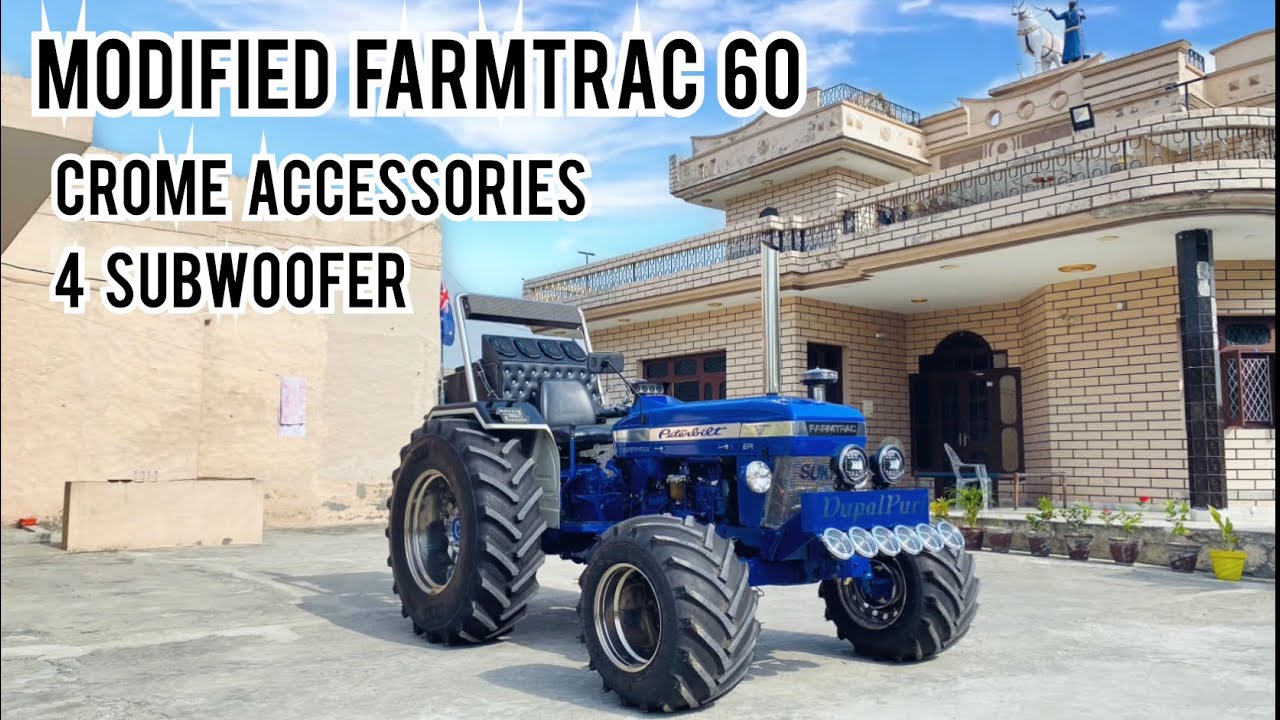 Modified tractor || modified farmtrac 60 || 4 subwoofer 🔊 || Crome ...