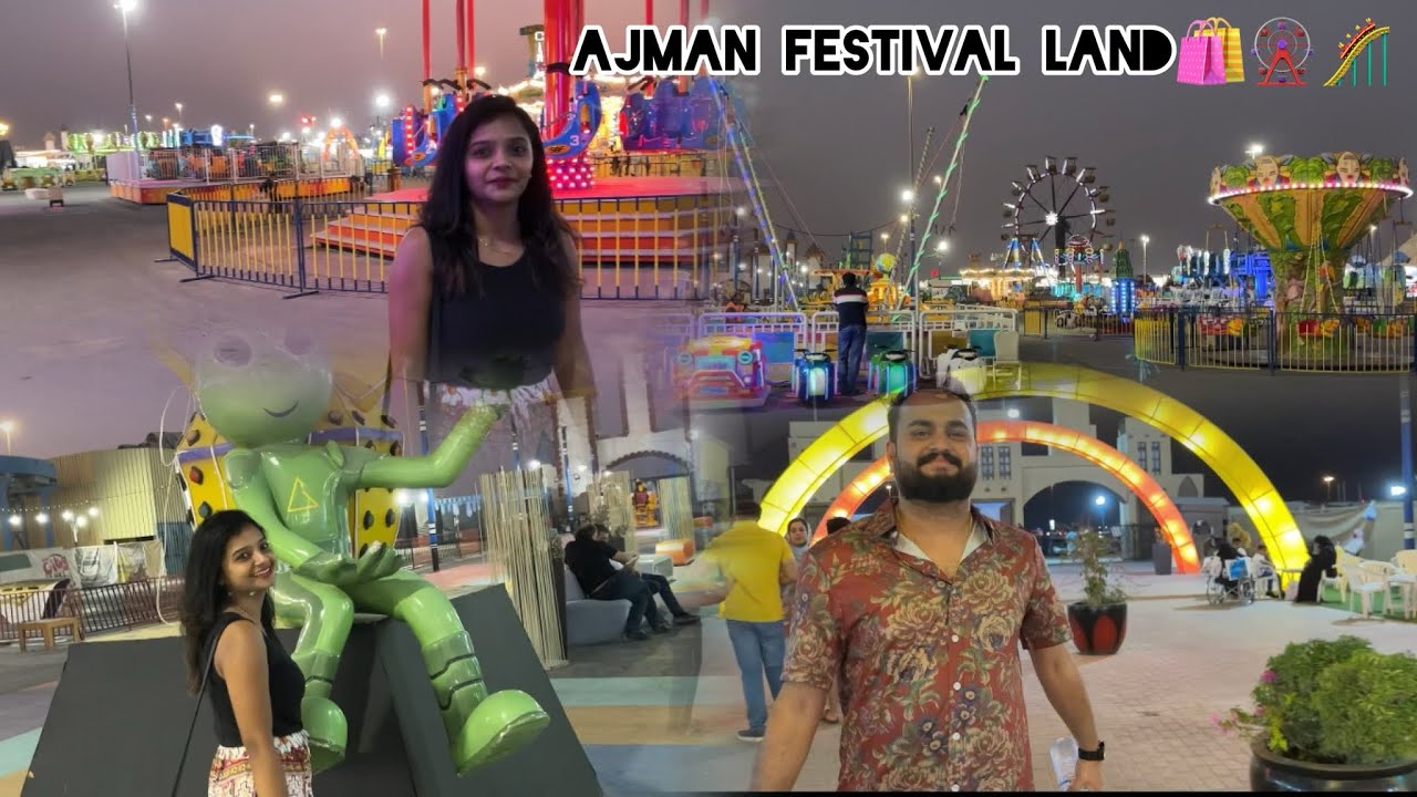 Ajman festival land🛍️🎢🎡#dubai #uae #ajman #minivlog #vlog #evening ...