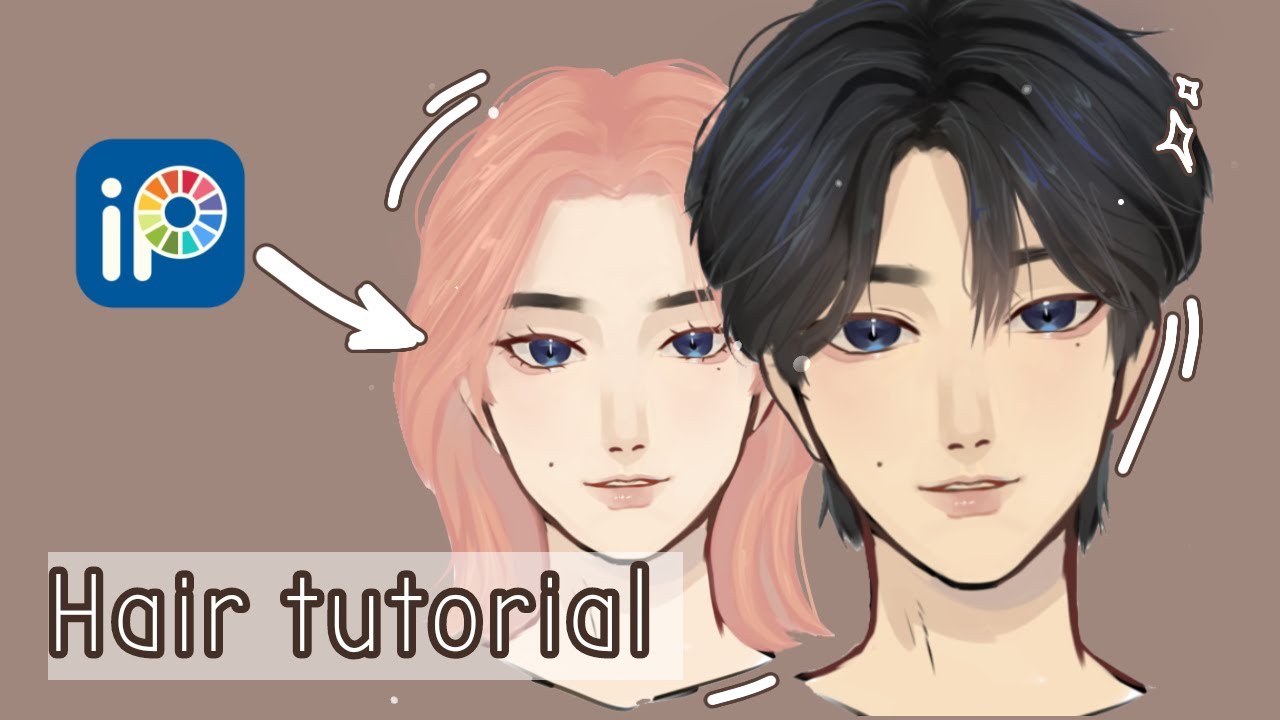 How to draw hair || ibispaintx - YouTube