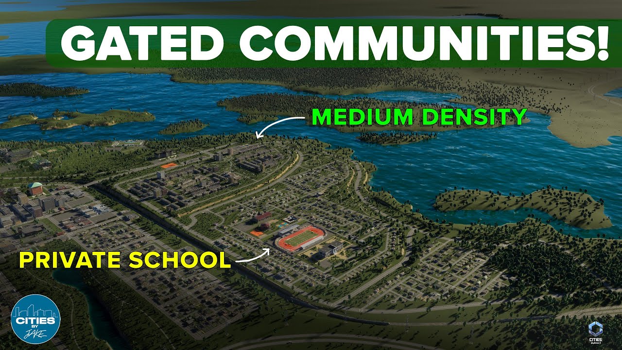 Crafting Private Communities | Gated Community Build in Cities Skylines ...