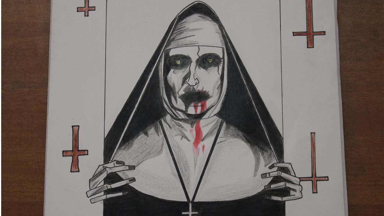 How to Draw VALAK-The conjuring - YouTube