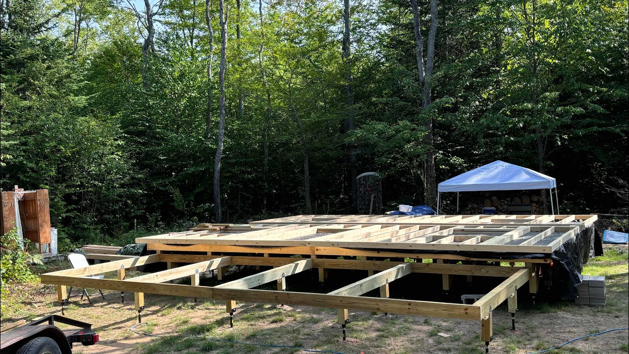 Pylex helical pile foundation | cabin floor framing - YouTube