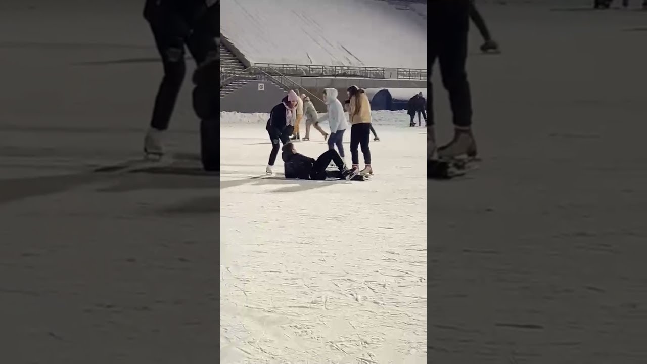 Ice Rink Slip Can’t Stop Man Showing Off || ViralHog - YouTube