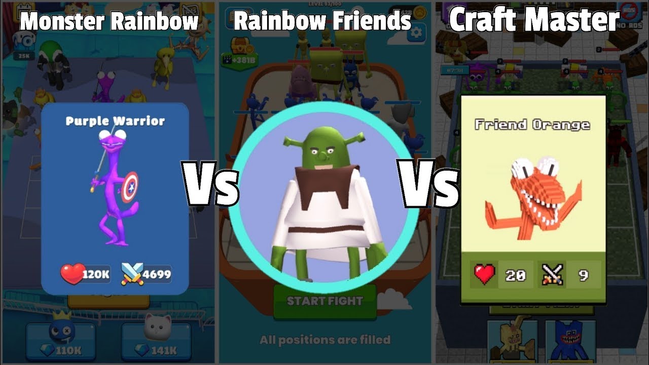 Merge Master Rainbow Friend vs Merge Master Craft Monster vs Merge 100 ...