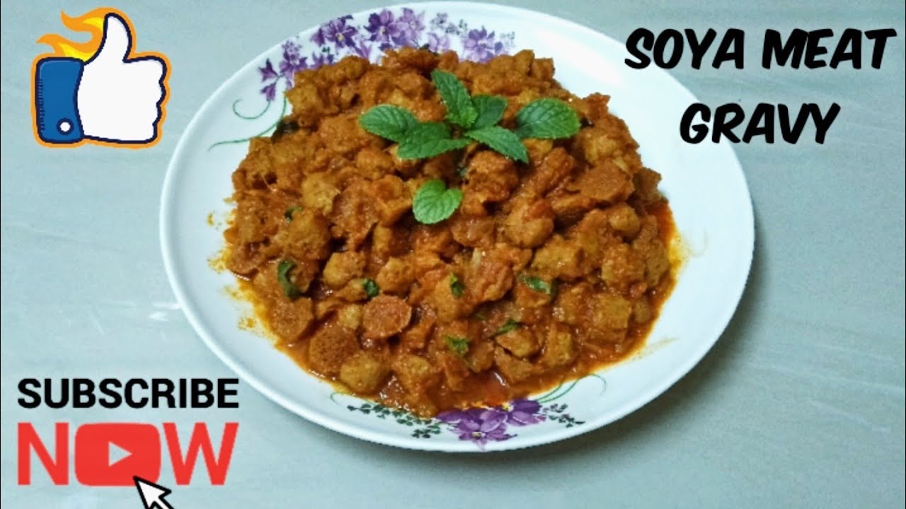 Veg Soya Meat Gravy/Sambal Daging Soya/Veg Recipe - YouTube