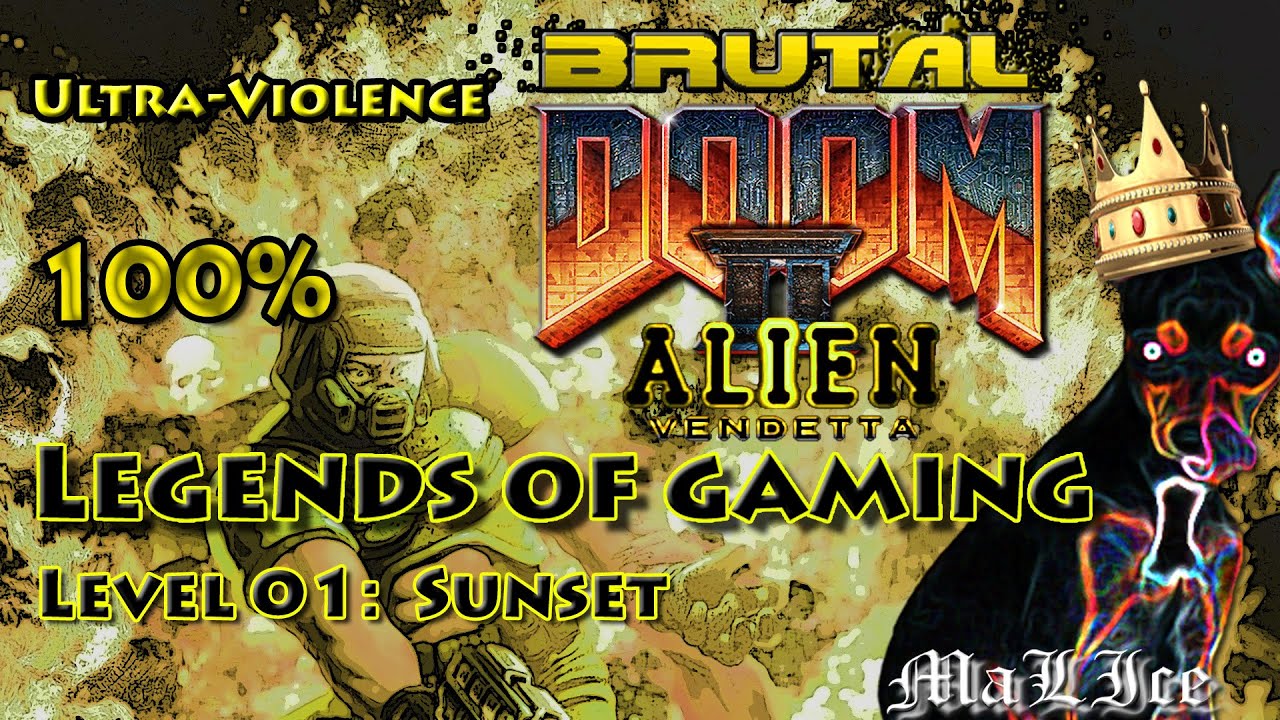Brutal Doom Alien Vendetta - Level 01: Sunset - YouTube