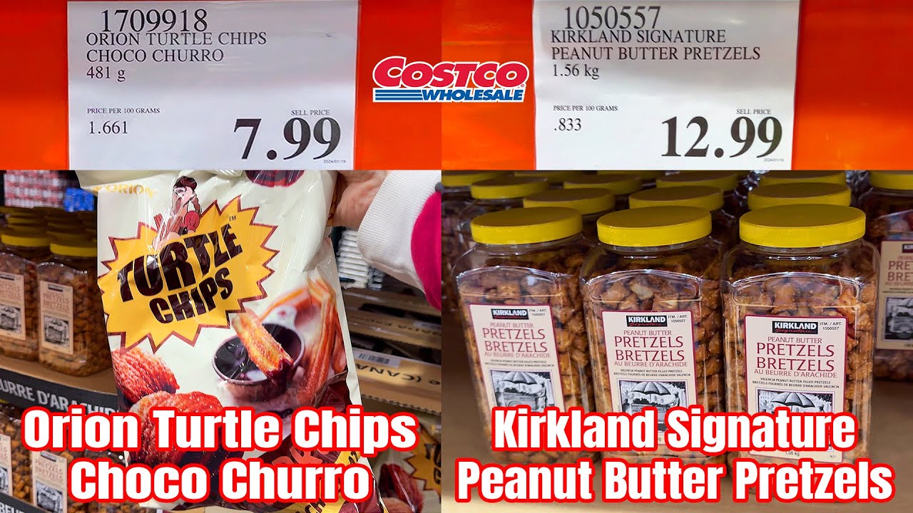 Orion Turtle Chips Choco Churro & Kirkland Signature Peanut Butter ...